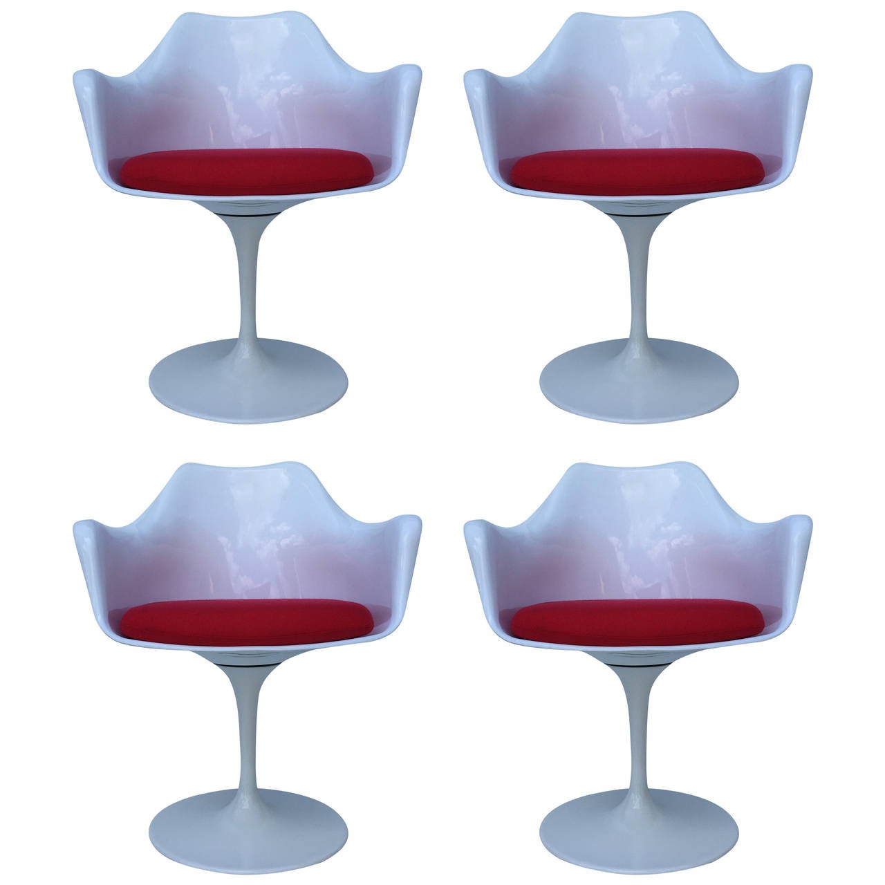 Four Italian Tulip Chairs at 1stDibs