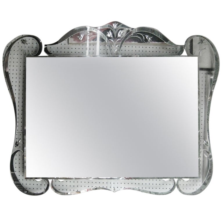 Large Hollywood Glamour Mirror For Sale at 1stDibs