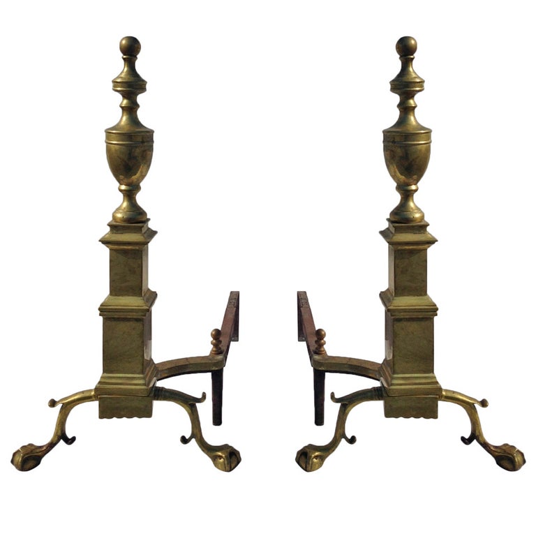 Pair of Large Andirons For Sale at 1stDibs