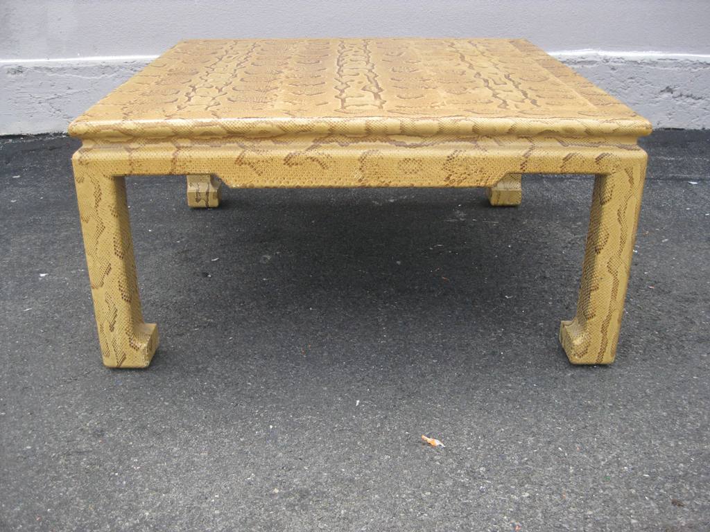 Karl Springer Python Cocktail Table at 1stDibs