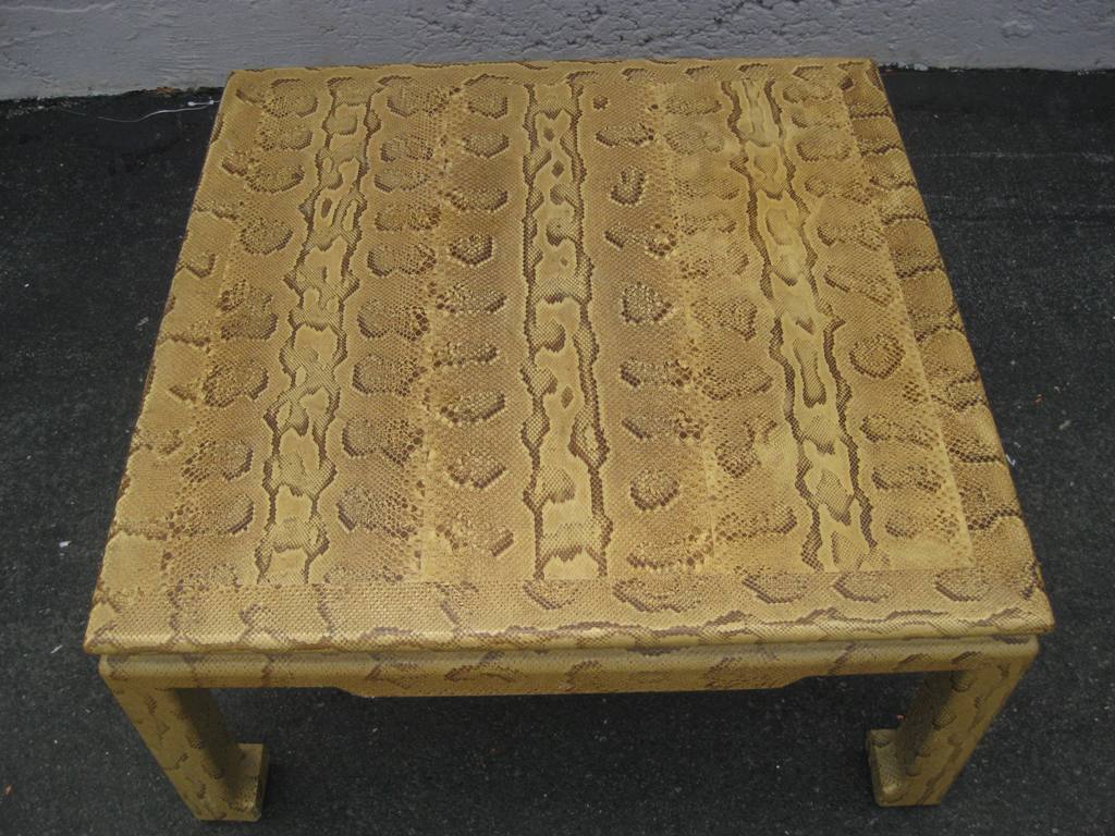 Karl Springer Python Cocktail Table at 1stDibs
