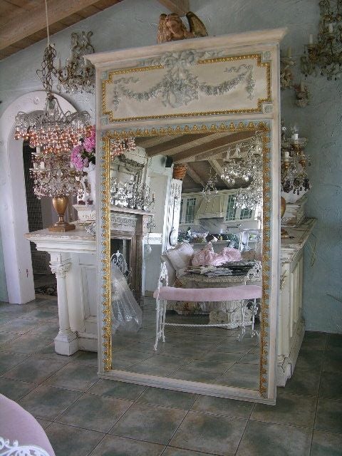 Fabulous French Trumeau Mirror For Sale at 1stDibs