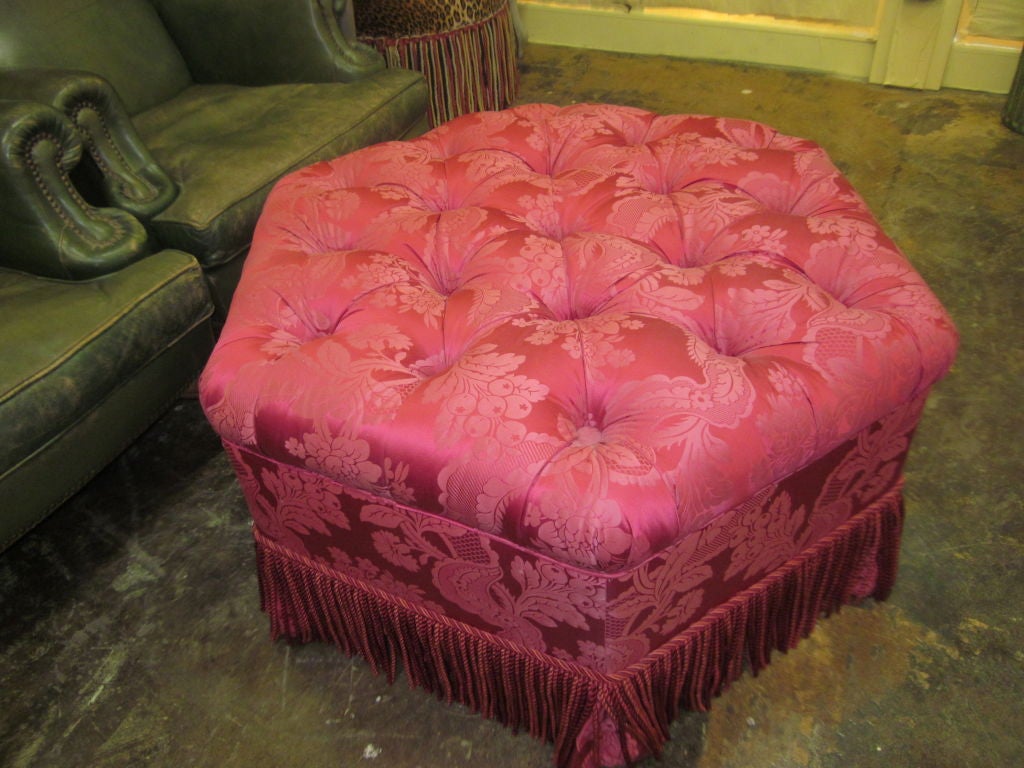 Vintage Octagon Ottoman For Sale at 1stDibs