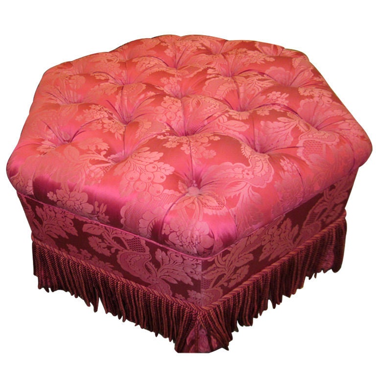 Vintage Octagon Ottoman For Sale at 1stDibs