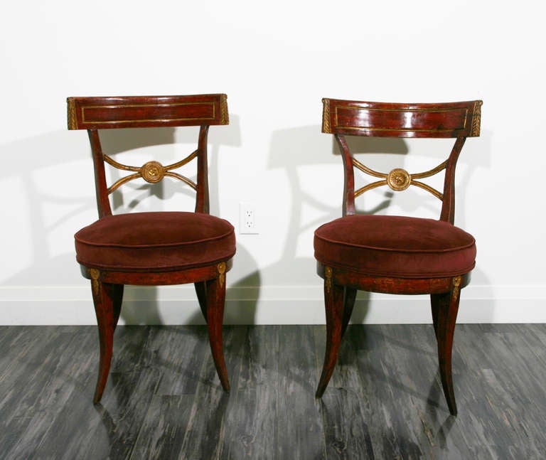 Pair of Italian Chairs For Sale at 1stDibs
