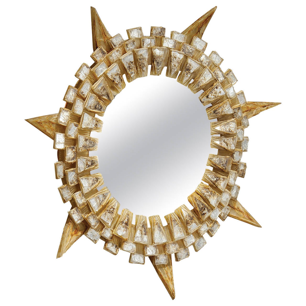 Rare Line Vautrin "Tudor" Mirror at 1stDibs