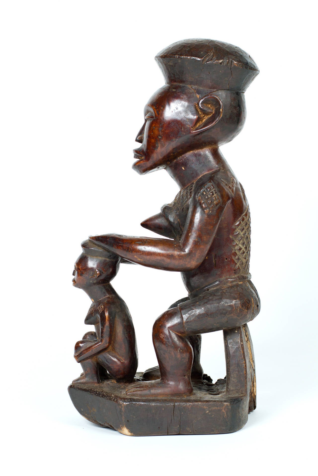 Wooden Carved Statue of Bakongo or Kongo Tribe Maternity Figure For ...