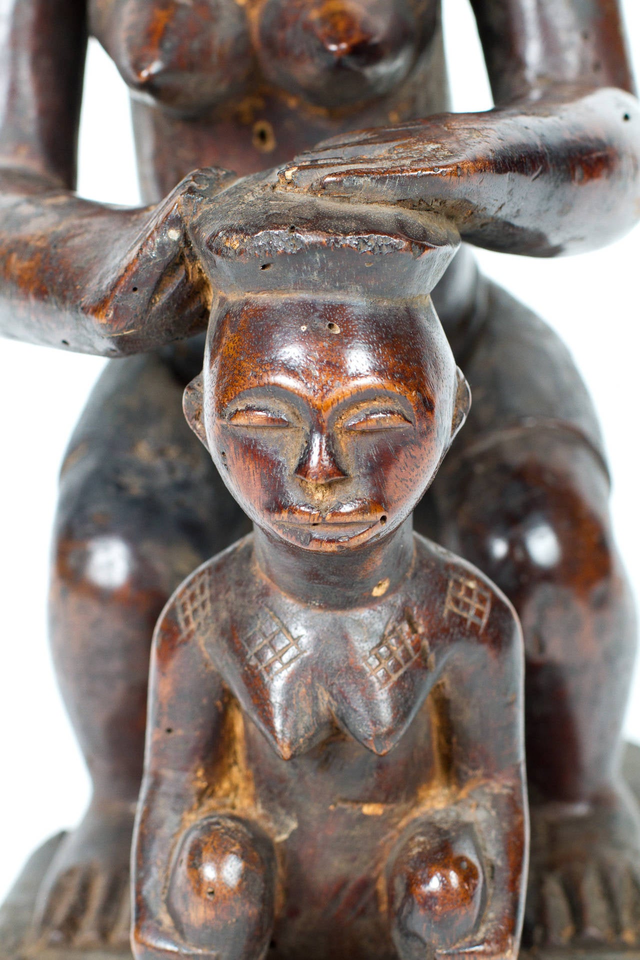 Wooden Carved Statue of Bakongo or Kongo Tribe Maternity Figure For ...