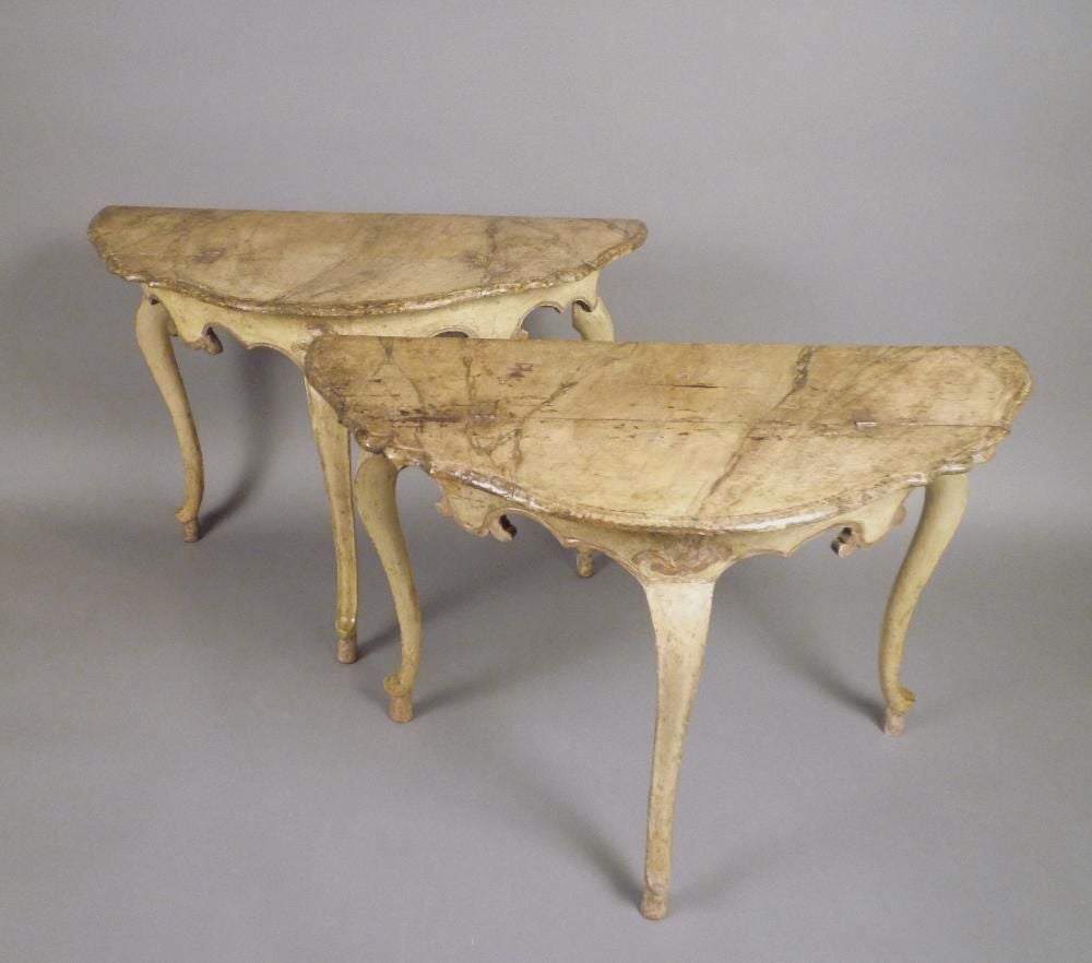 Pair of Italian Rococo Consoles at 1stDibs | italian consoles