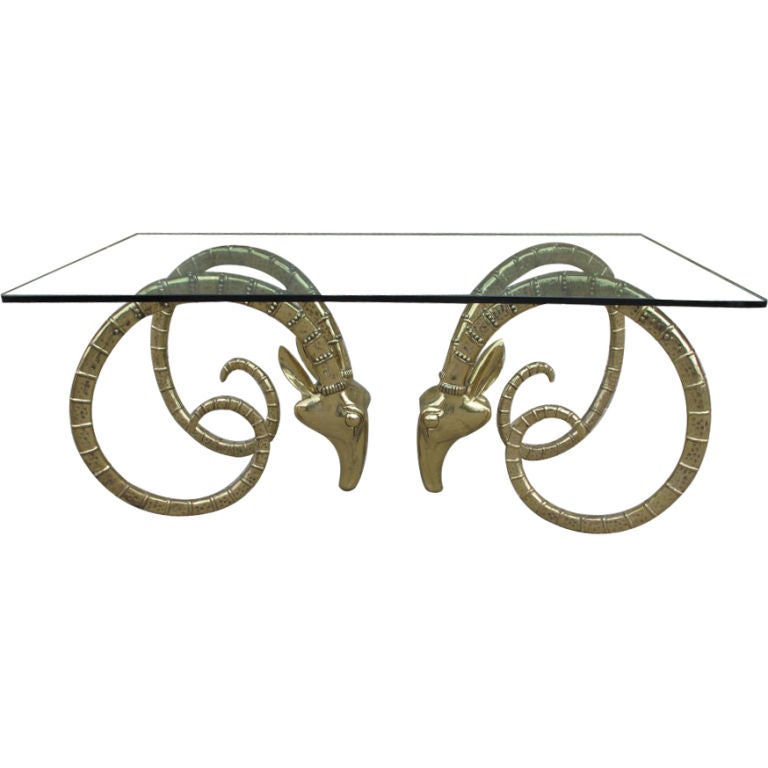 Whimsical Rams Head Table at 1stDibs