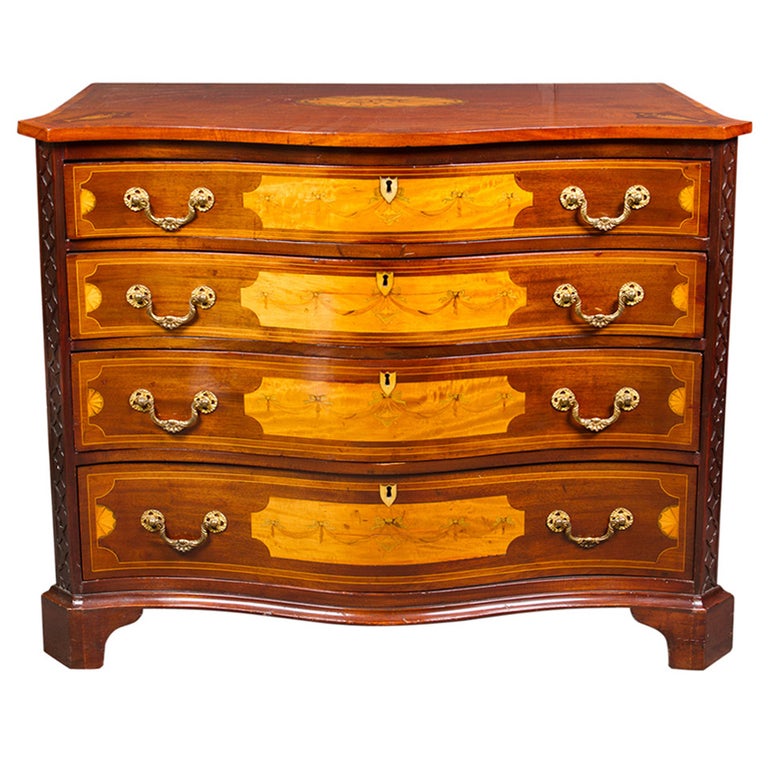 Georgian Serpentine Front Commode For Sale at 1stDibs | georgian commode