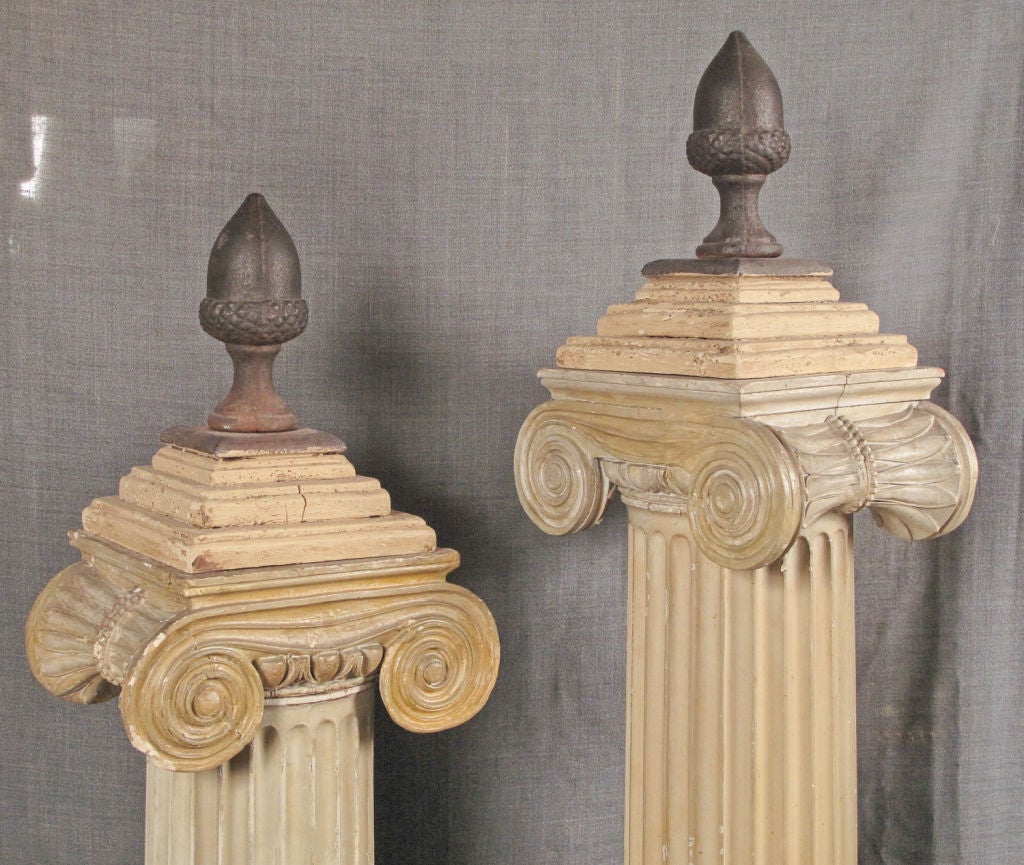 Single painted wood and plaster Ionic column For Sale at 1stDibs ...