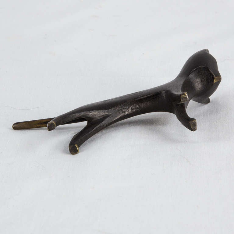 Wiener Werkstätte Hagenauer Art Deco Vienna Bronze Cat Sculpture at ...
