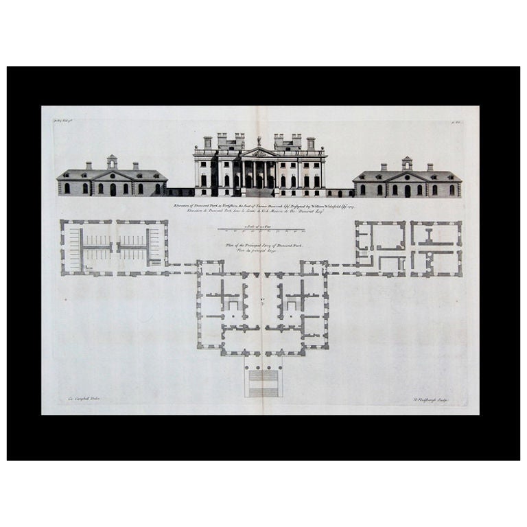 Engraving Of Duncomb Park-yorkshire For Sale at 1stDibs