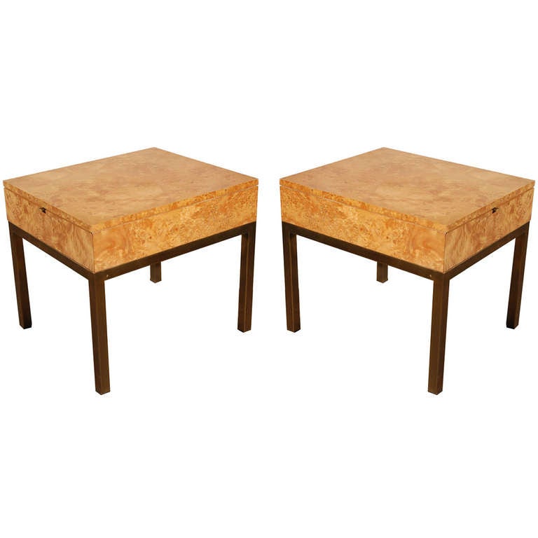 Pair Milo Baughman End Tables For Sale at 1stDibs