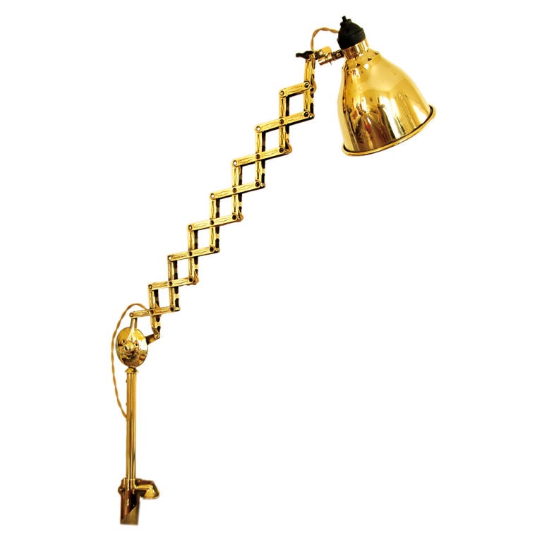 Extendable Scissor Clamp Light For Sale at 1stDibs