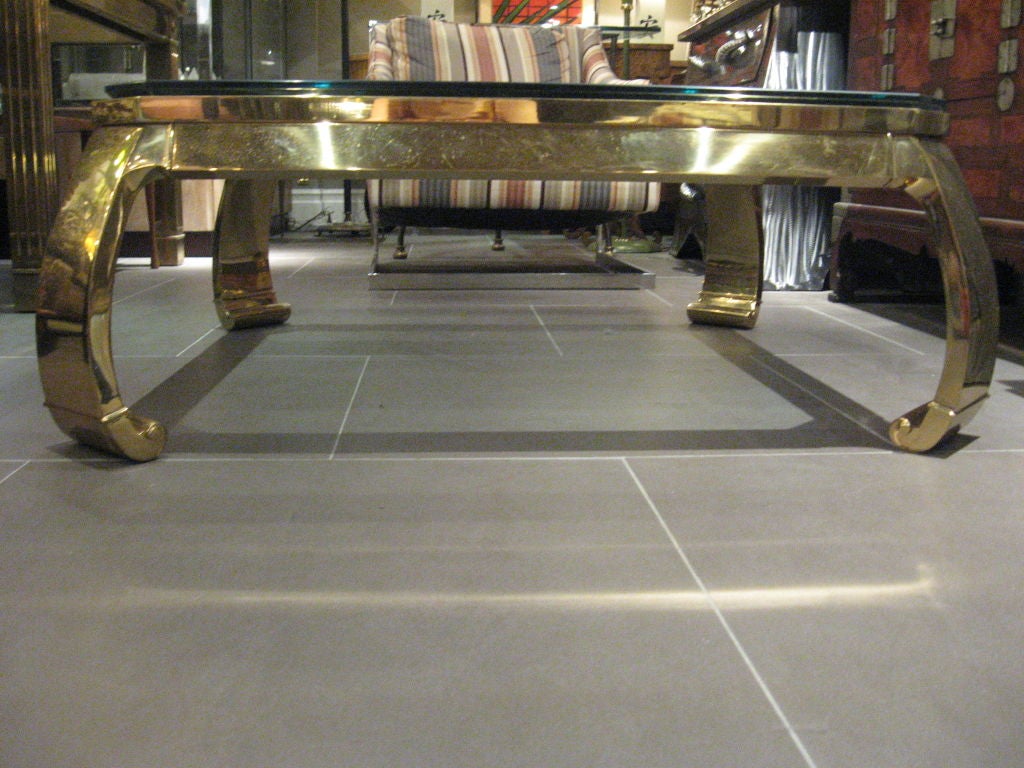 Karl Springer Style Bow Legged Coffee For Sale at 1stDibs