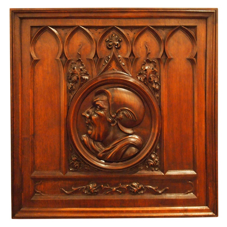 19TH c. Gothic Wall Plaque at 1stDibs