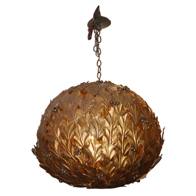 Vintage Tole Light Fixture For Sale at 1stDibs