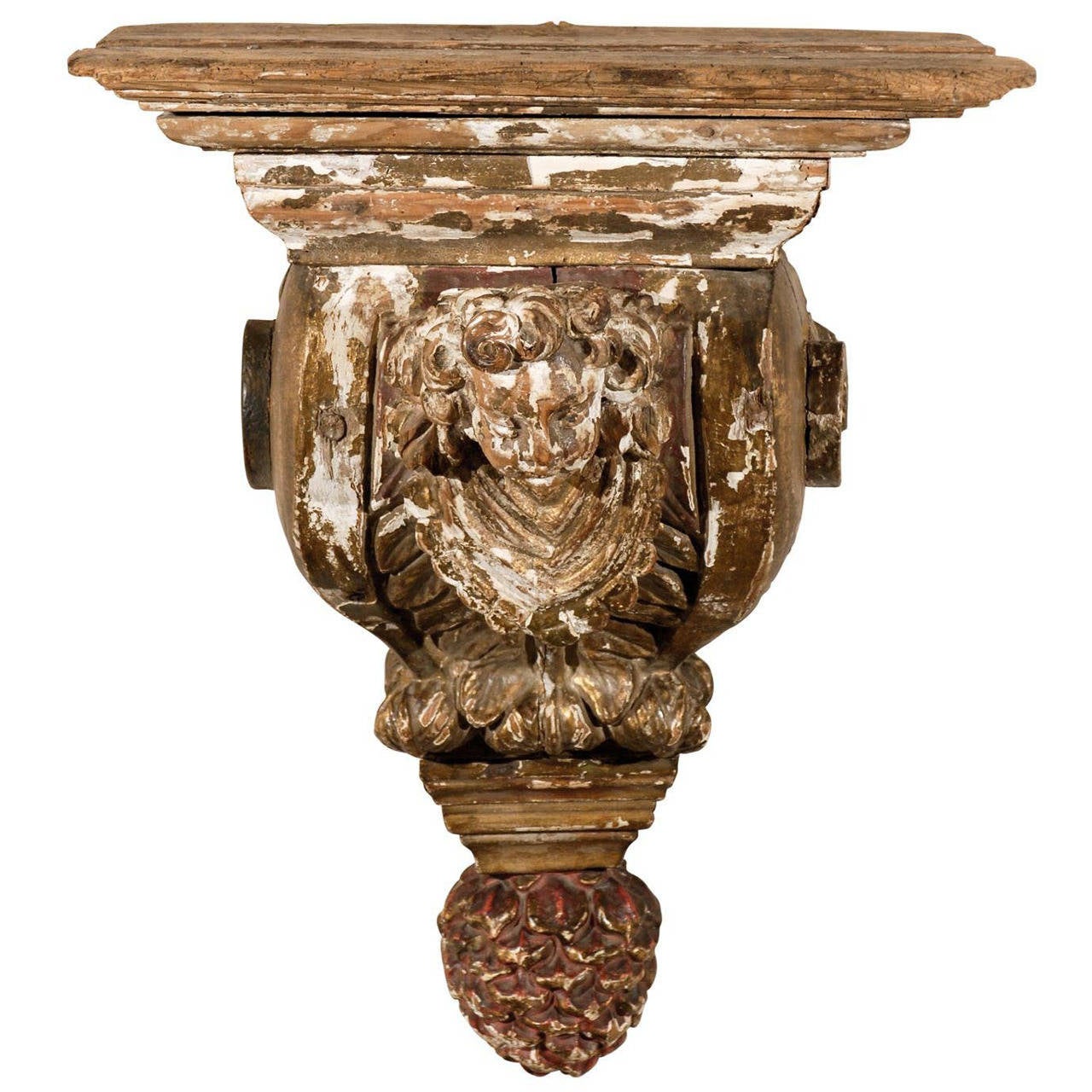 18th Century Italian Carved Wood Bracket For Sale at 1stdibs