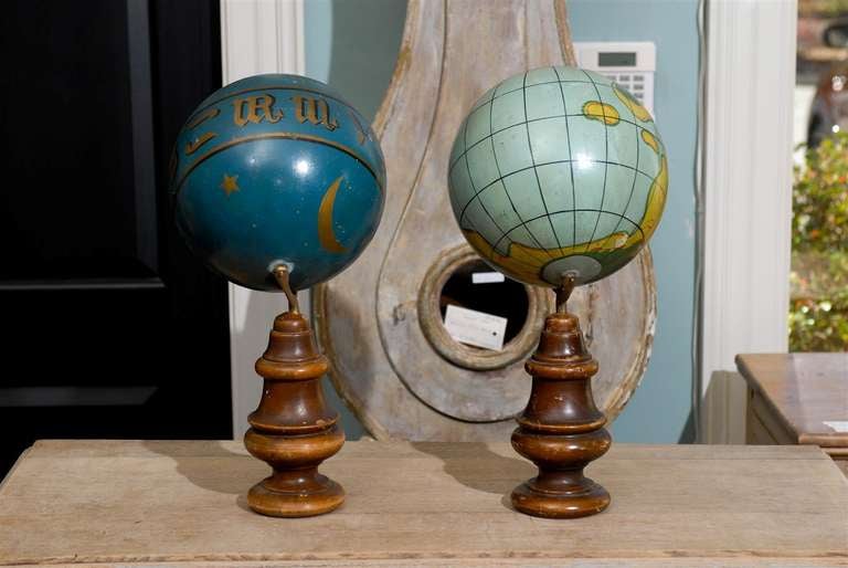 Pair of American Small Size Decorative Globes at 1stDibs
