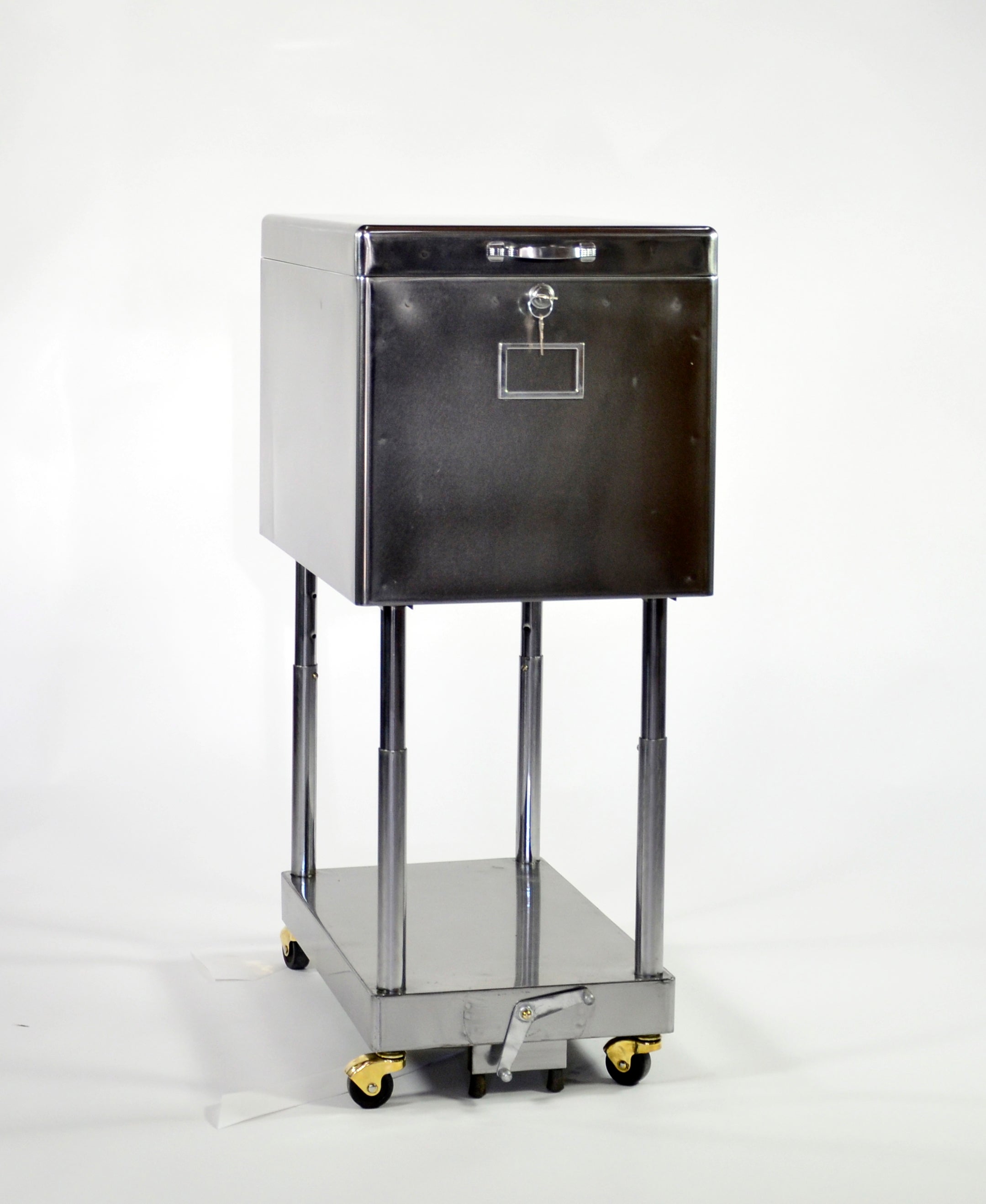 Vintage Steel Mobile File Cart at 1stDibs