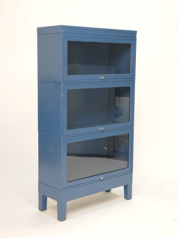 Industrial Metal Lawyers Bookcase at 1stDibs