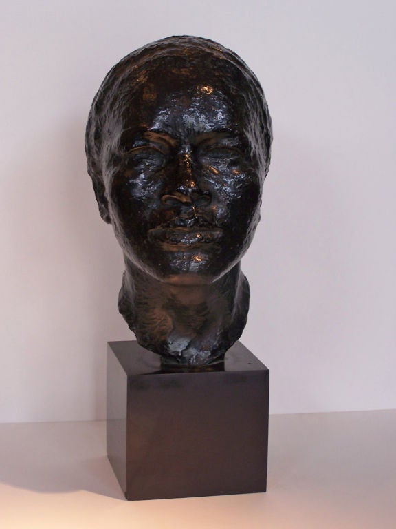 Valsuani Cire Perdue Bronze Head on Marble Base at 1stDibs | c. valsuani