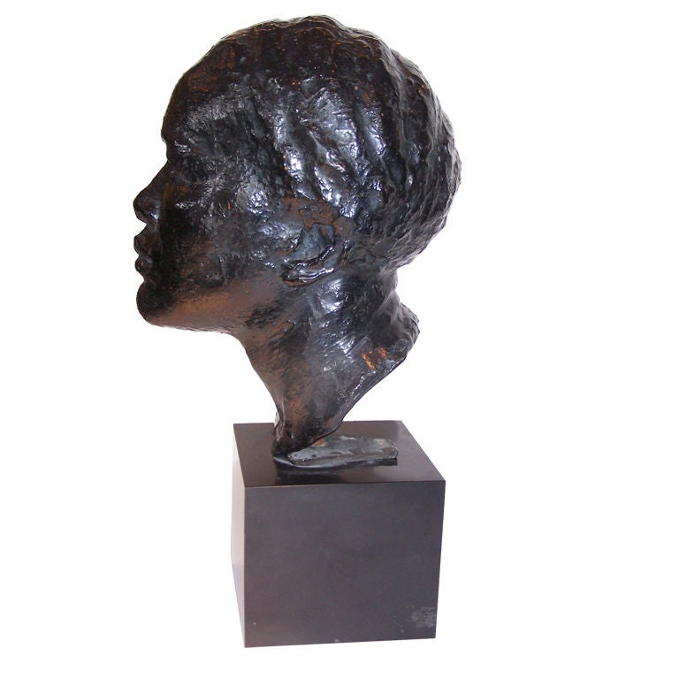 Valsuani Cire Perdue Bronze Head on Marble Base at 1stDibs | c. valsuani