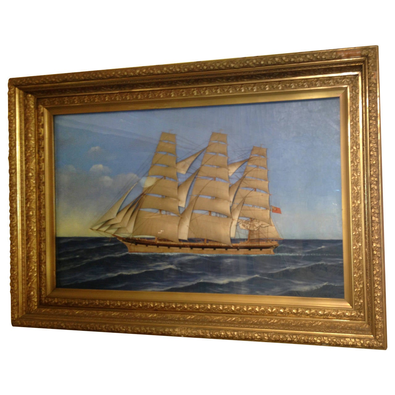 Painting "British Tea Clipper, Fiery Cross" Attributed to Thomas Willis ...