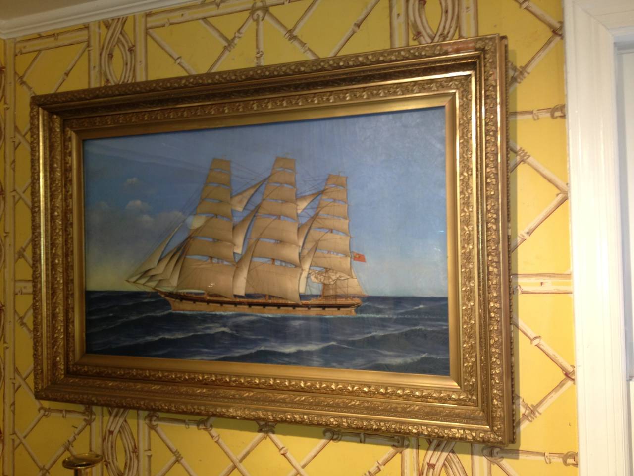 Painting "British Tea Clipper, Fiery Cross" Attributed to Thomas Willis ...