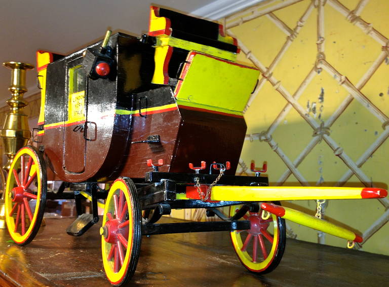 English Painted Wooden Carriage at 1stDibs