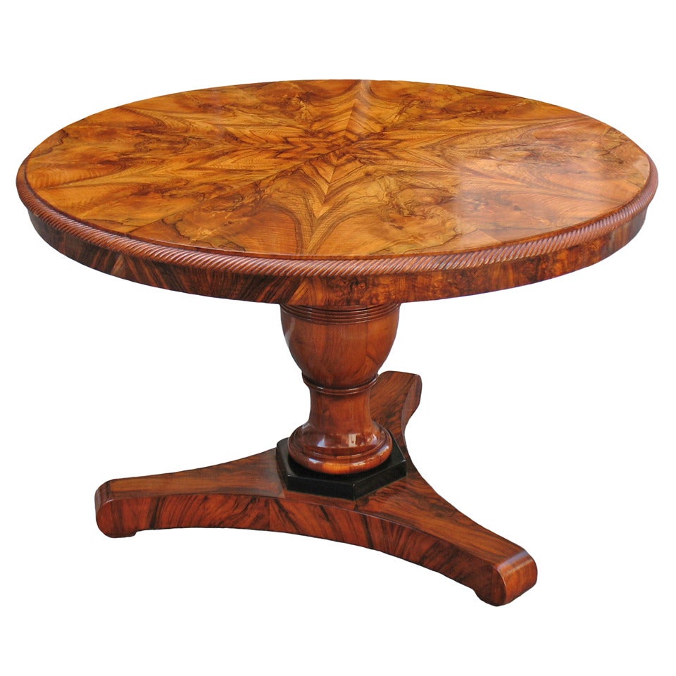 First Rate Biedermeier Center Table at 1stDibs