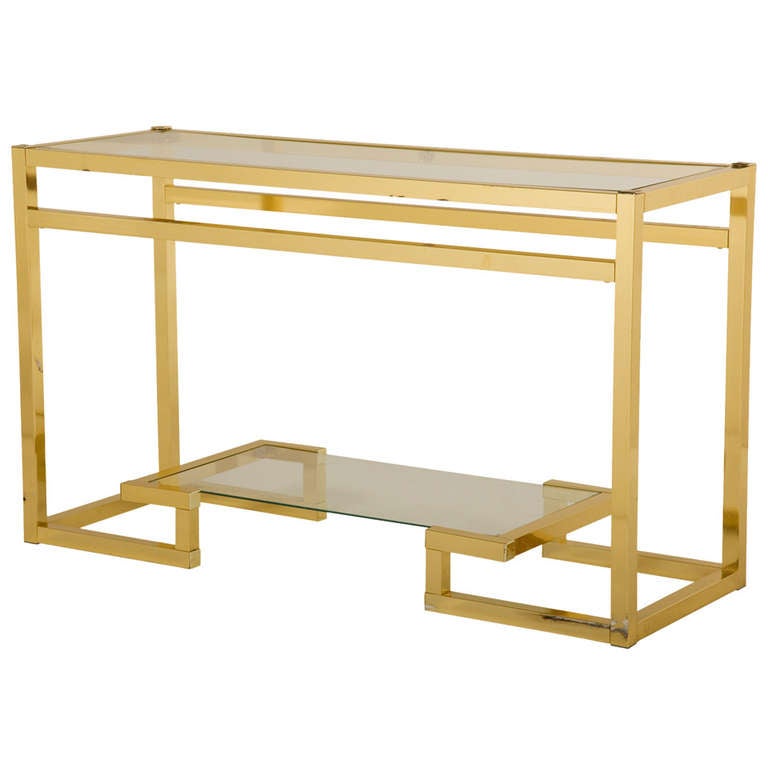 Vintage Brass Console at 1stDibs