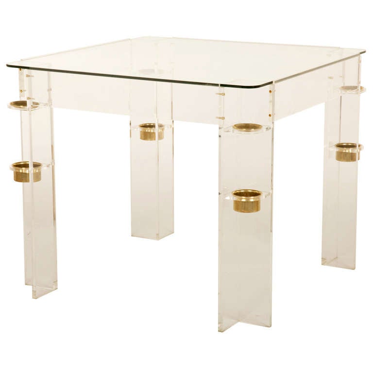 Vintage Lucite Game Table at 1stDibs