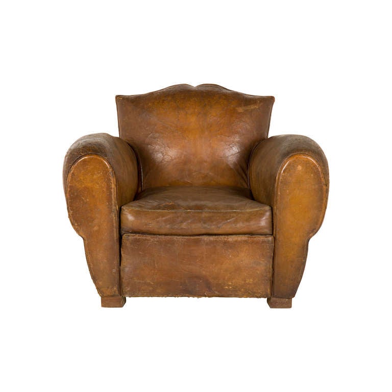 Vintage Leather Club Chair at 1stDibs