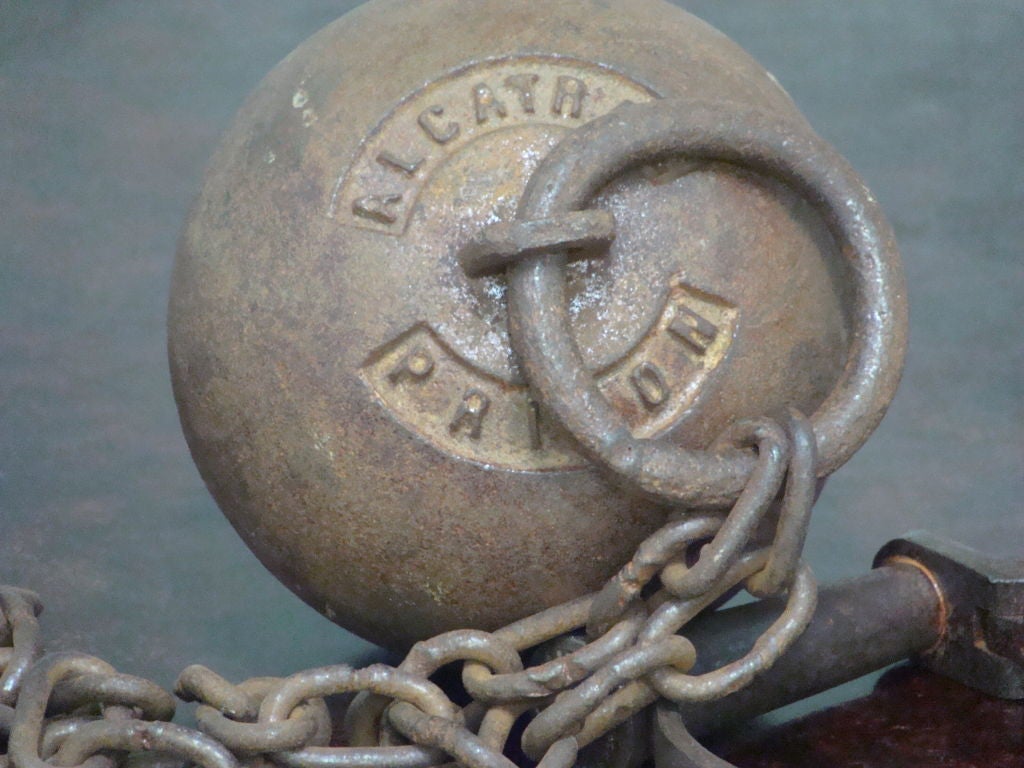 Alcatraz prison ball with leg shackles (ball and chain) For Sale at ...