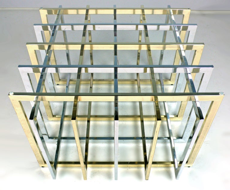 Milo Baughman Glass Top Cocktail Table at 1stDibs
