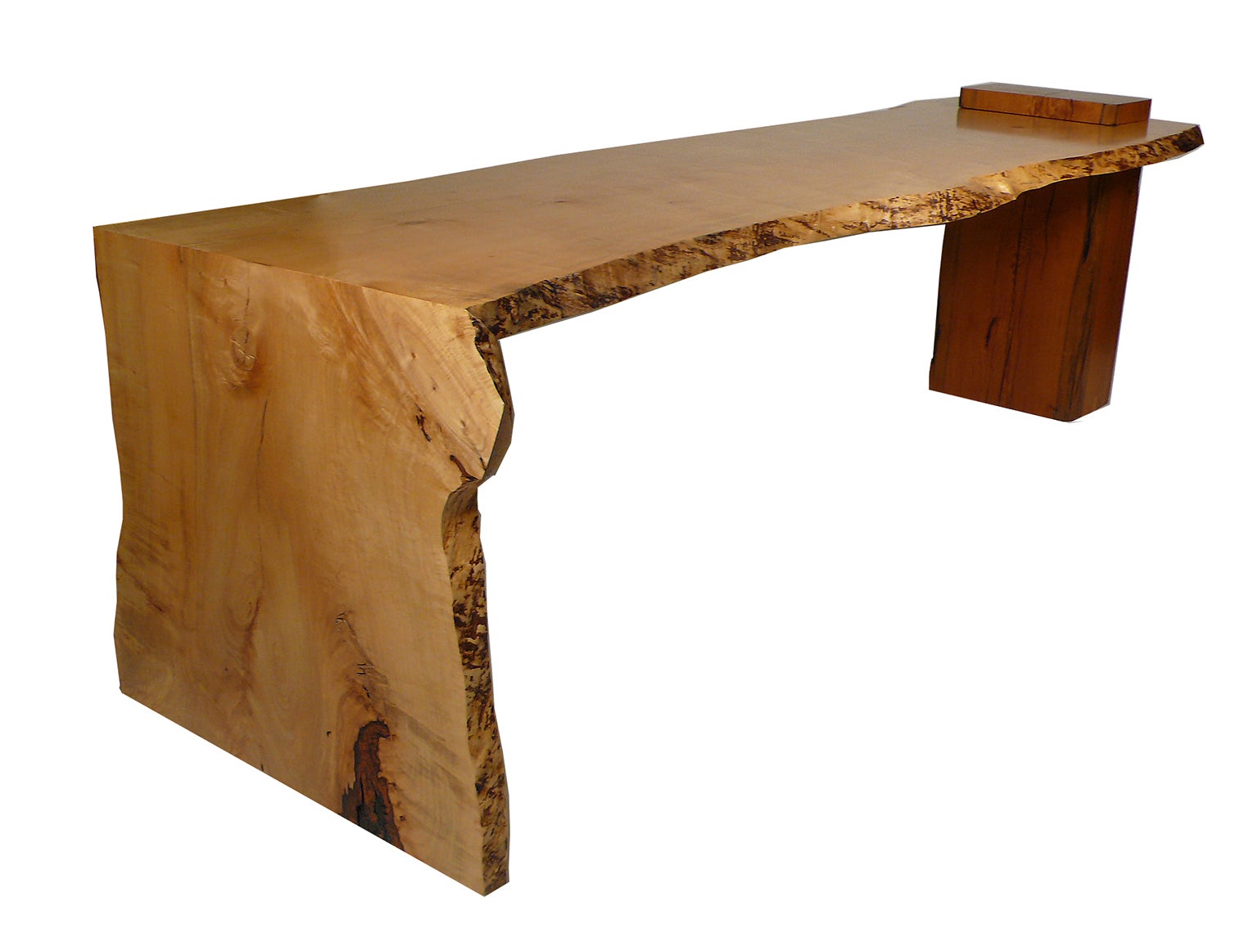 Monumental John Houshmand Folded Maple Slab Table at 1stDibs