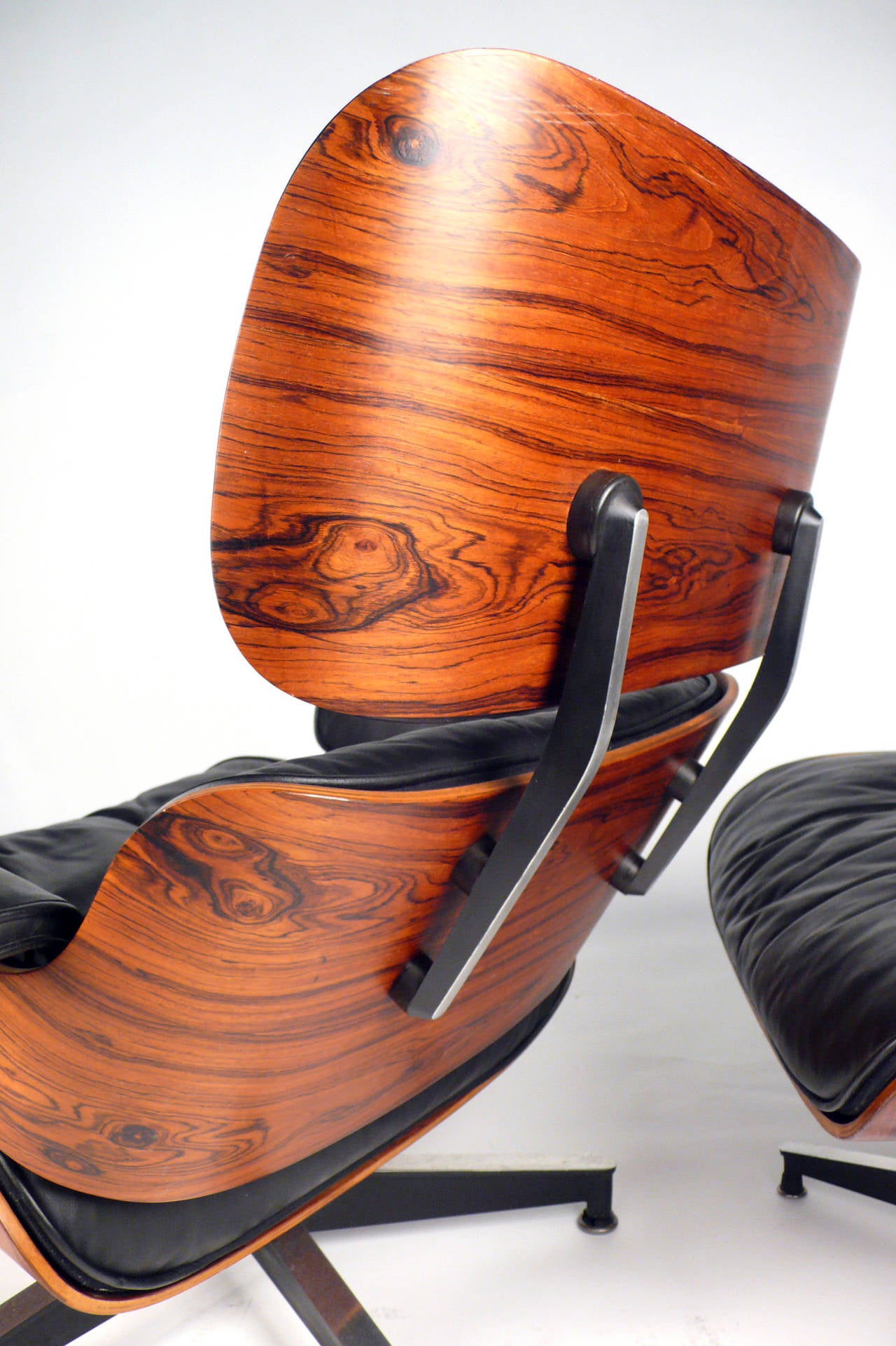 Earliest Eames Lounge 670 with Swivel Ottoman at 1stDibs
