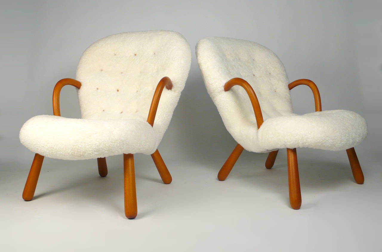 Pair of Philip Arctander 'Muslingstole' Chairs at 1stDibs