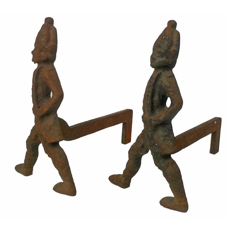 Set of Hessian Soldier Andirons For Sale at 1stDibs | hessian andirons ...