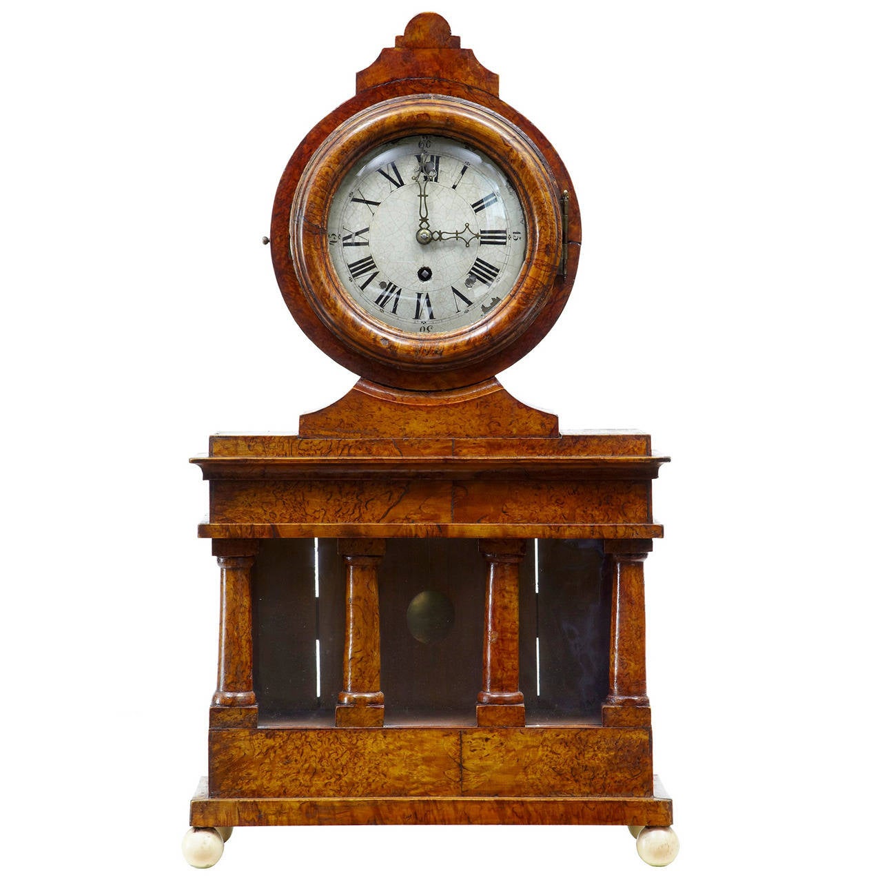 19th Century Birch Root Mantle Clock by Svensson at 1stDibs