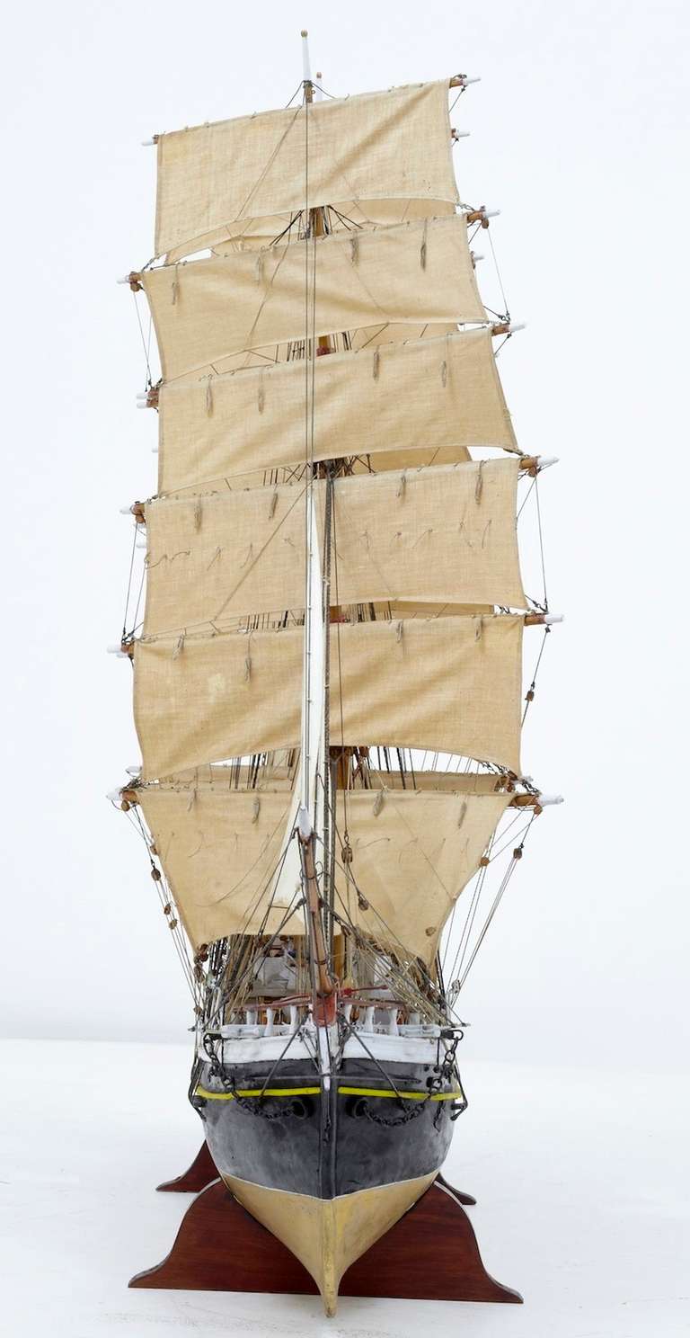 Magnificent Large Cased Model Of Swedish Barque Immigrant Ship at 1stDibs