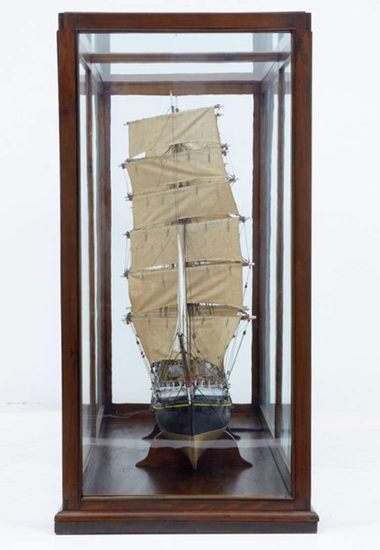 Magnificent Large Cased Model Of Swedish Barque Immigrant Ship at 1stDibs