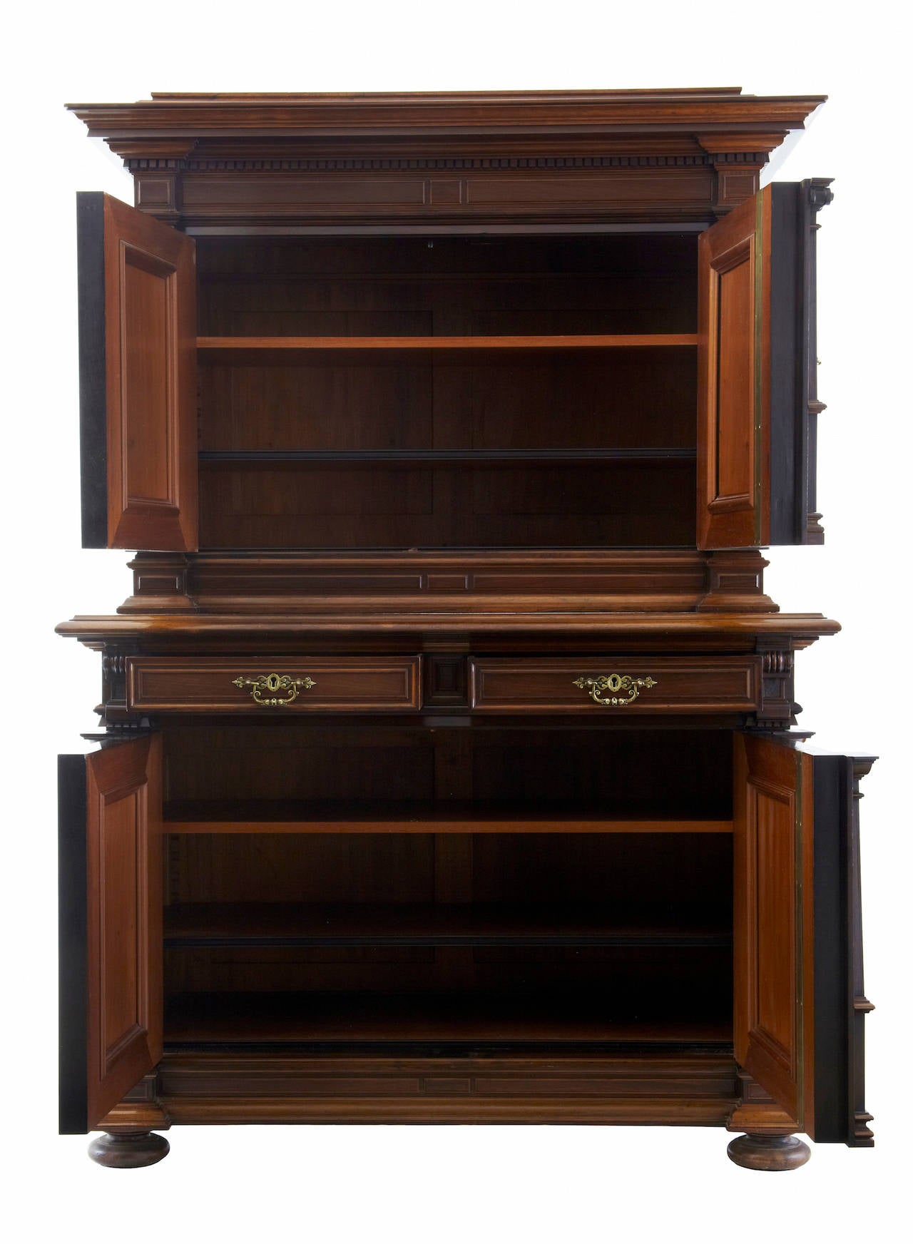 19th Century Italian Rosewood Baroque Style Cupboard at 1stDibs