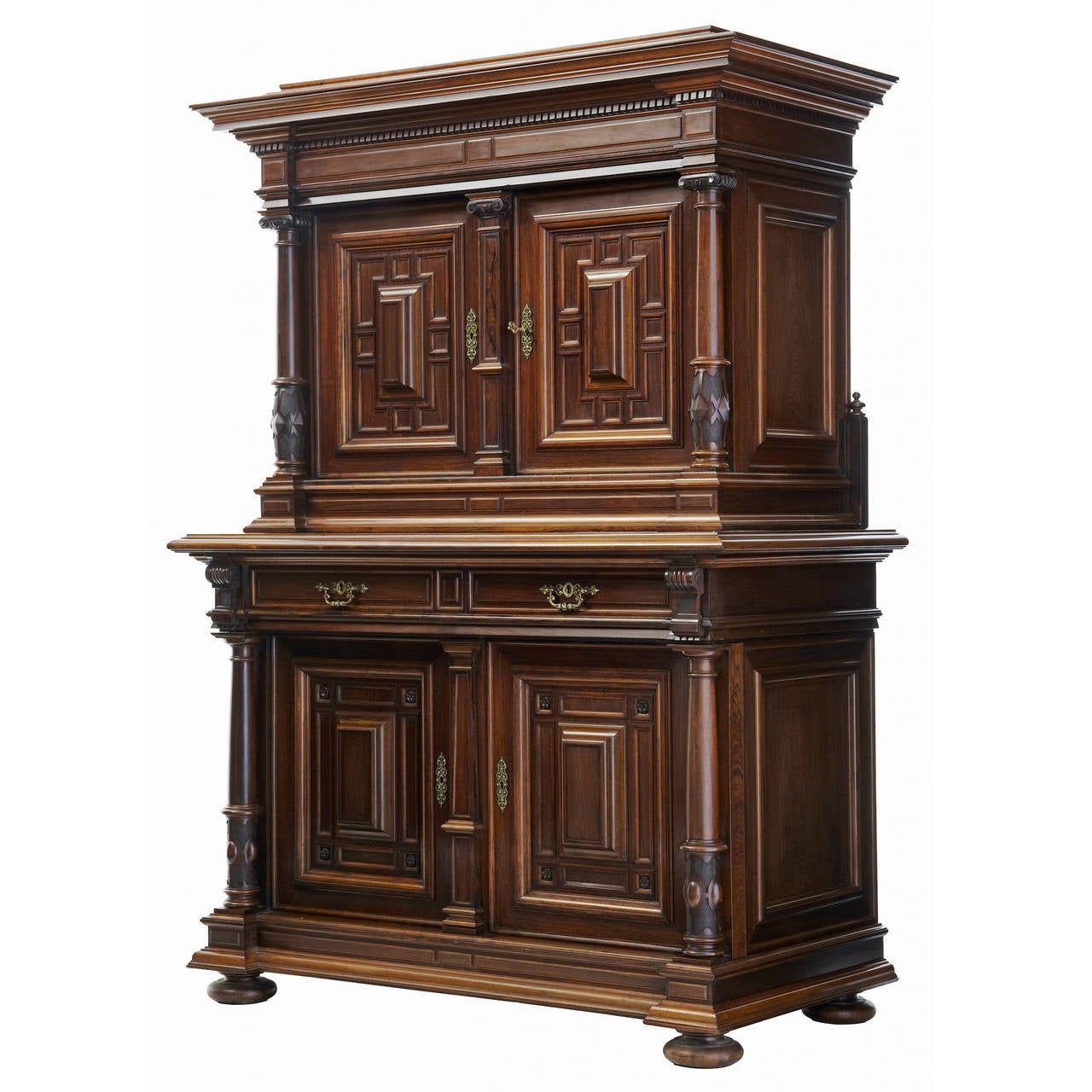 19th Century Italian Rosewood Baroque Style Cupboard at 1stDibs