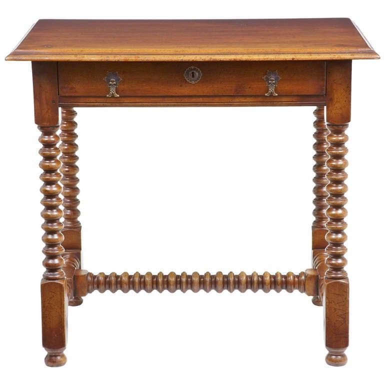 20th Century Cherrywood Bobbin Turned Side Table at 1stDibs