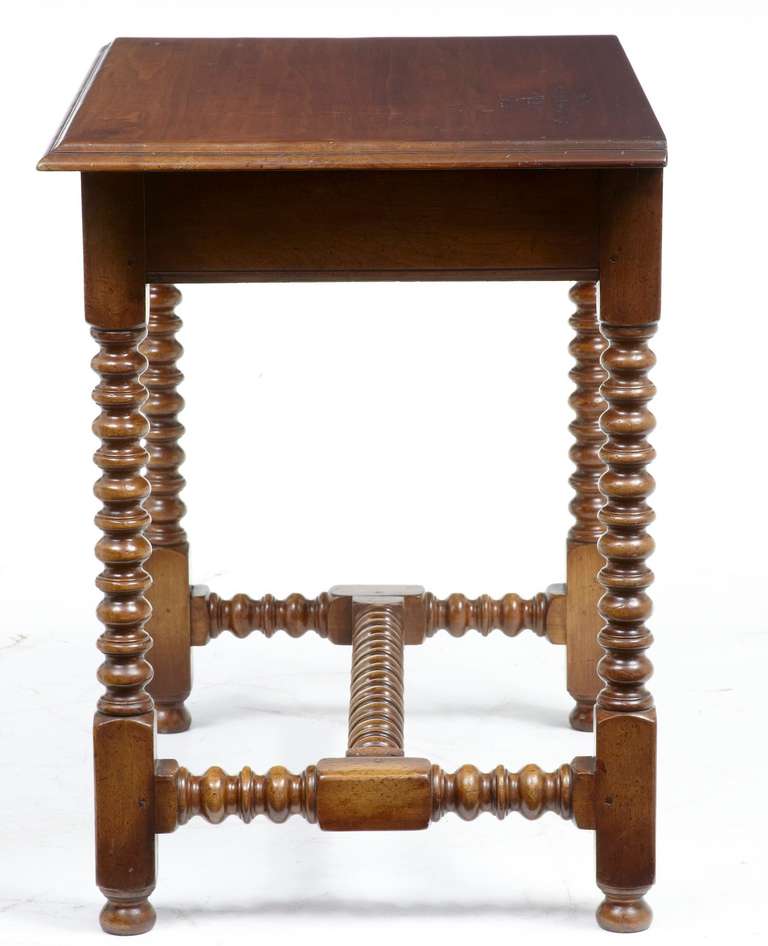 20th Century Cherrywood Bobbin Turned Side Table at 1stDibs