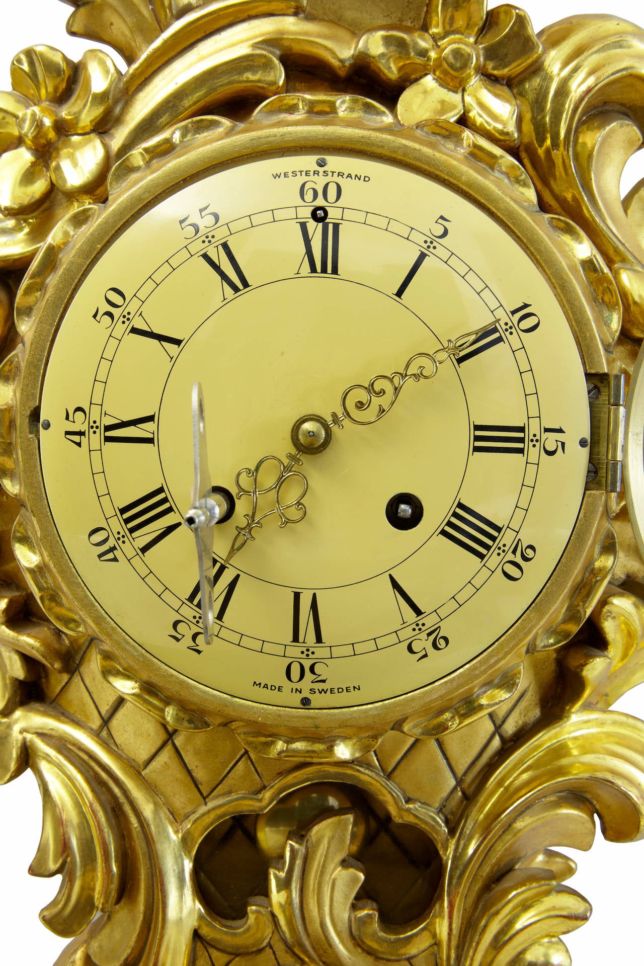 20th Century Swedish Rococo Design Carved Wood Gilt Westerstrand Wall ...